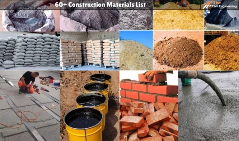 60+ Construction Materials List: With Best Images and Uses